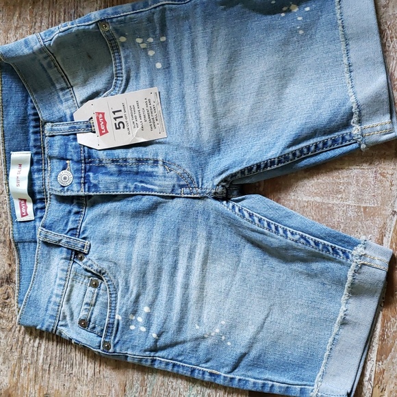 Levi's | Bottoms | Levi 51 Slim Cut Off Short Girls Sz 8 Reg 24 Nwt ...